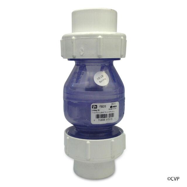 NDS 1720C15 Flo Control Check Valve Swing 1.5" Slip True Union Clear