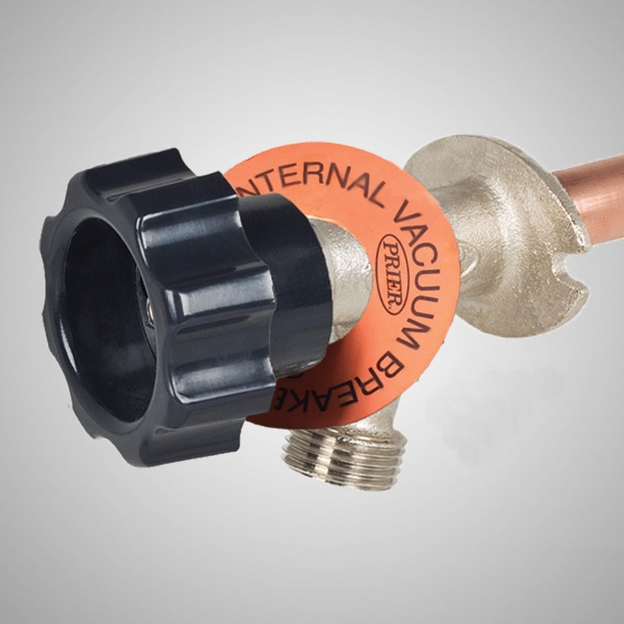 Prier Wall Hydrant - Internal VB - Gray Handle - 3/4"MIPx3/4"SWT - 412