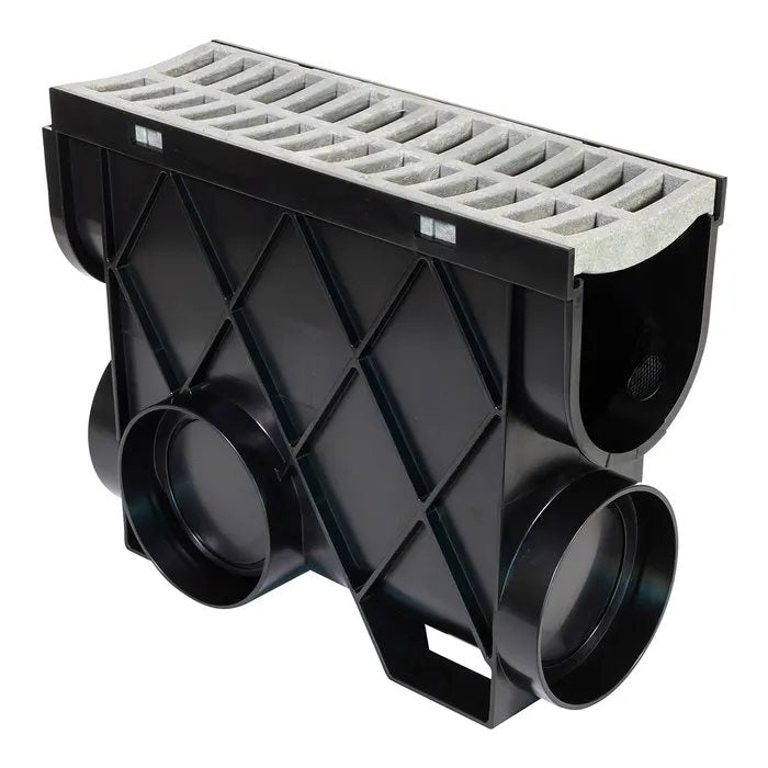 Rain Bird - DCDPIT5G 5" Deep Channel Drain Pit, Gray Grate